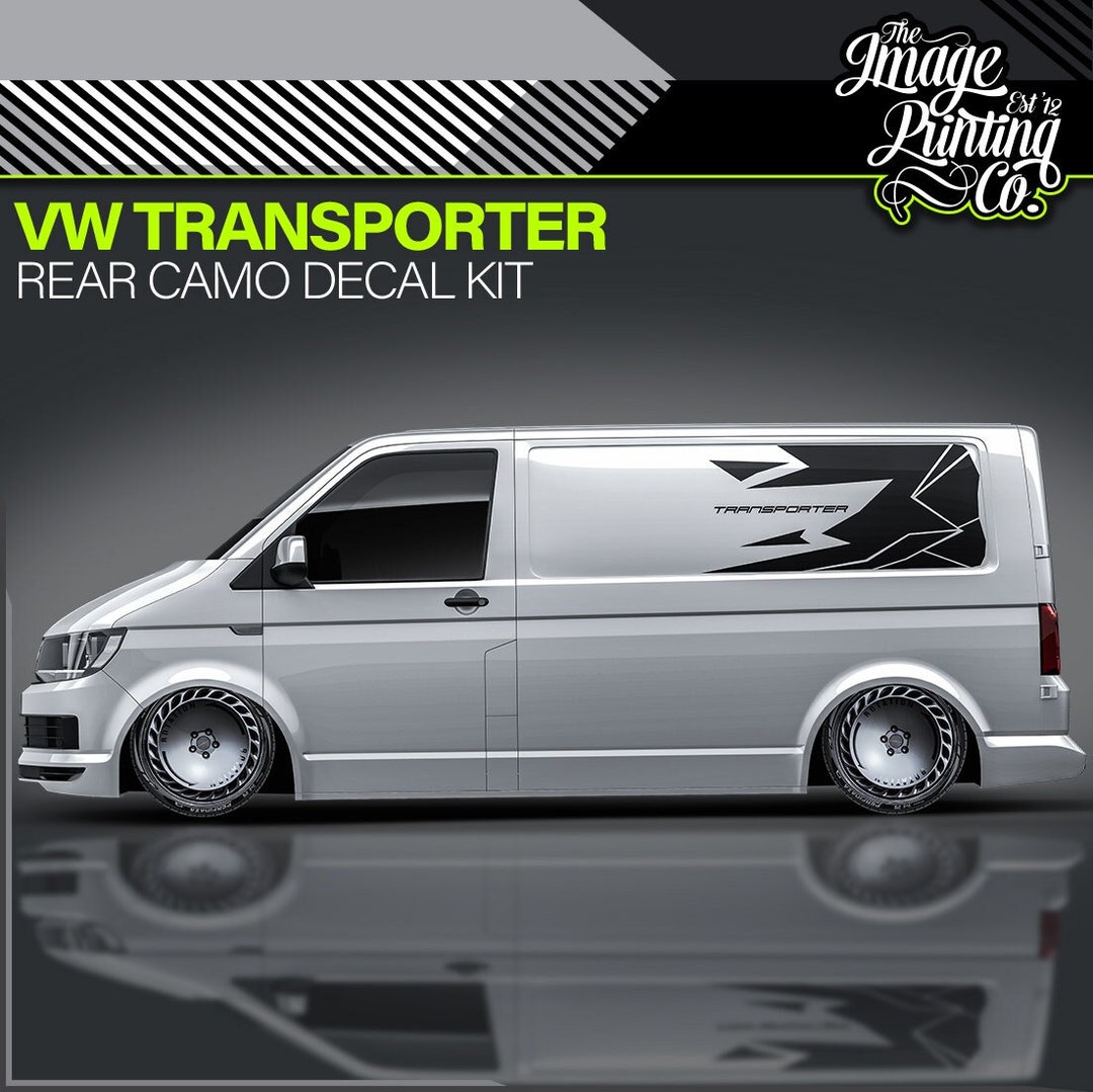 VW Transporter Rear Camo Vinyl Decal Kit V2 T4 T5 T6 Stripes Stickers ...