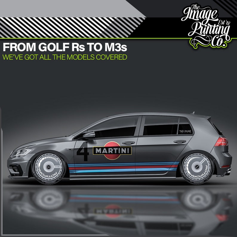 Custom Medium Martini Racing Decal Kit - Air-release Vinyl - Racing ...