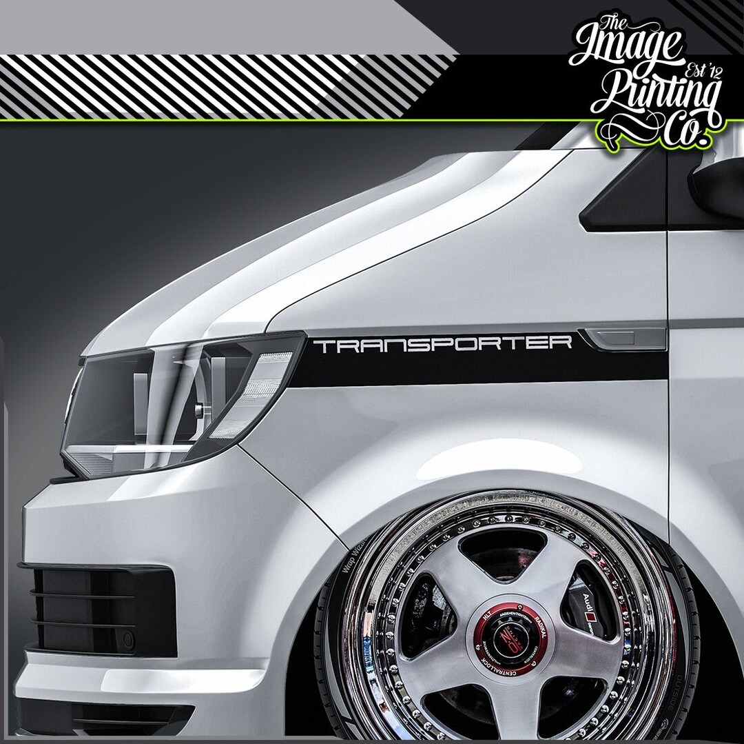 VW Transporter Wing Vinyl Decal Kit V5 T4 T5 T6 Stripes Stickers TCR ...