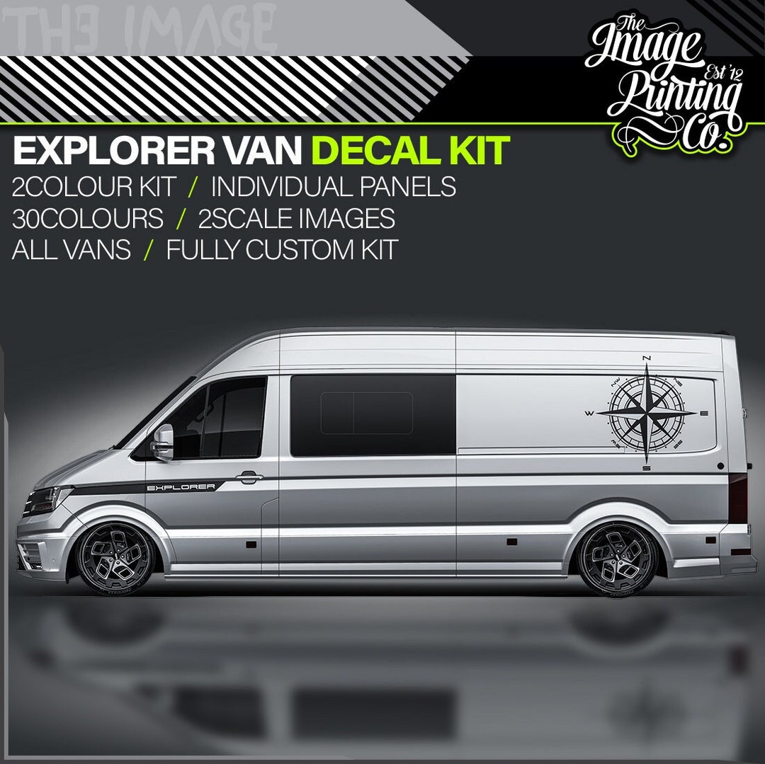 Explorer Van Vinyl Decal Kit - Custom to Fit All Vans - VW Crafter ...