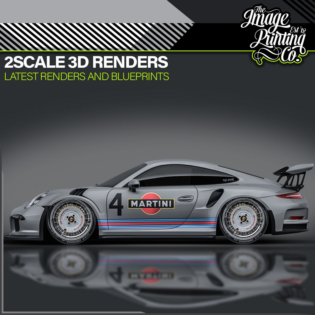 Custom Martini Racing Decal Kit - Air-release Vinyl - Racing Livery ...