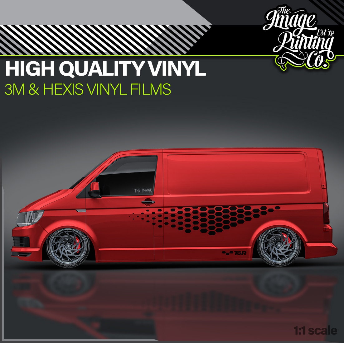 VW Transporter TCR Hexagon Vinyl Decal Kit - T4 T5 T6 - Stickers ...