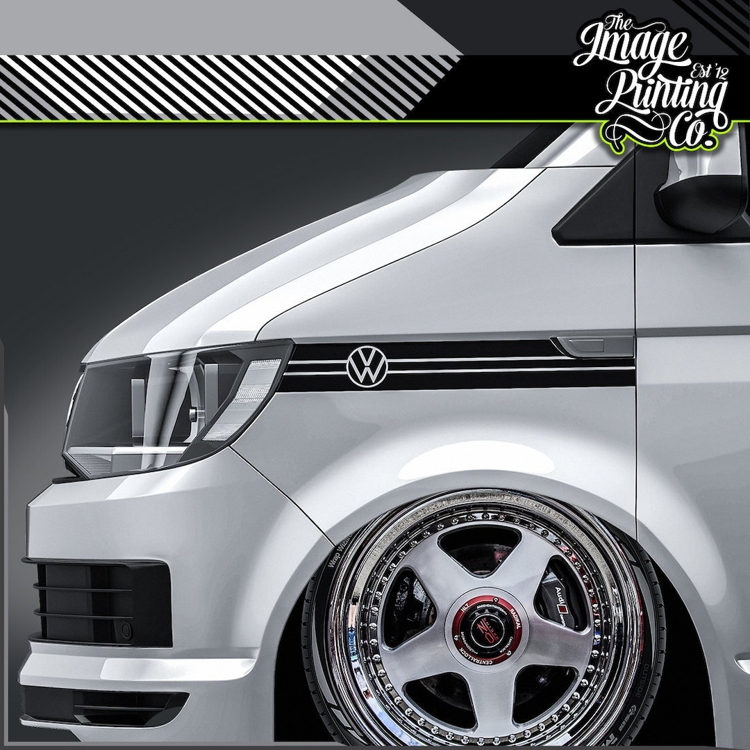 VW Transporter Wing Vinyl Decal Kit V10 - T4 T5 T6 - Stripes - Stickers ...