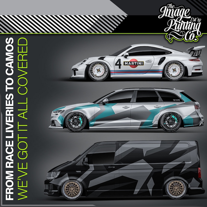 VW Transporter Wing Vinyl Decal Kit V16 - T4 T5 T6 - Stripes - Stickers ...