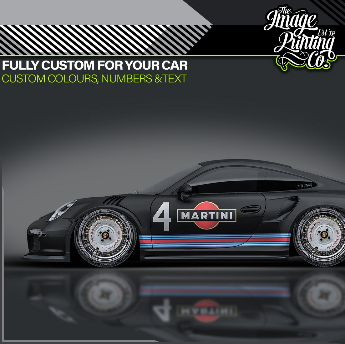 Custom Martini Racing Decal Kit - Air-release Vinyl - Racing Livery ...