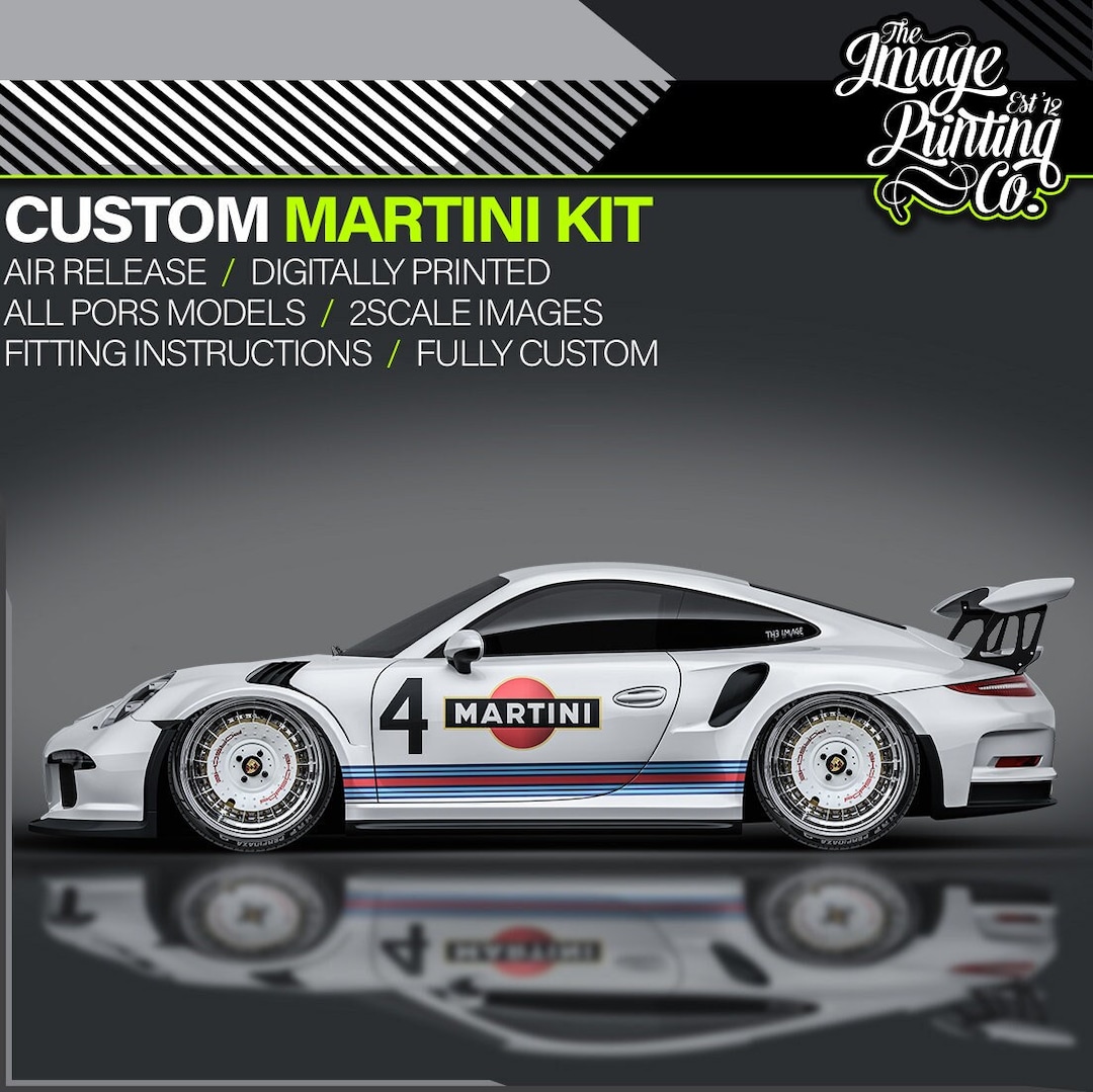 Custom Martini Racing Decal Kit - Air-release Vinyl - Racing Livery ...