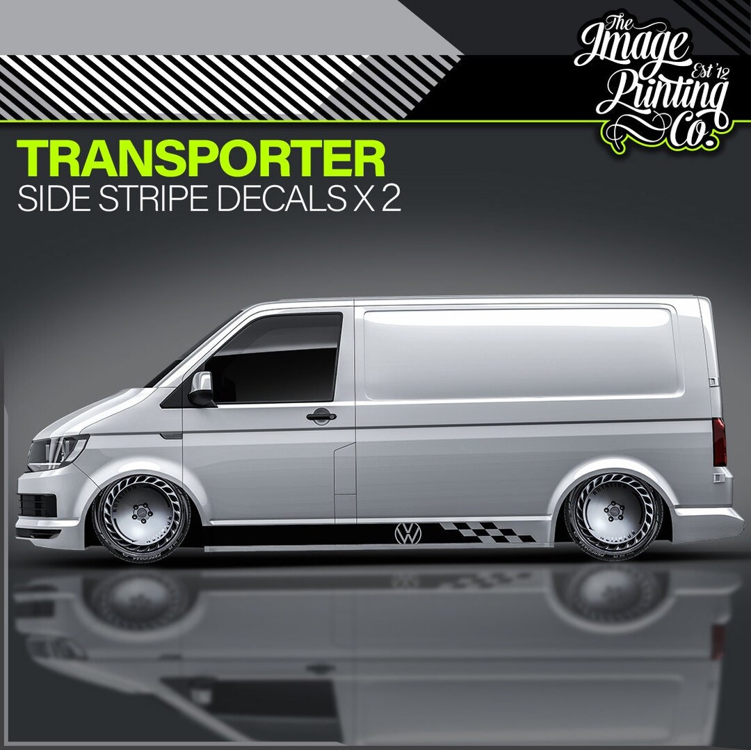 VW Transporter Side Stripe Decal Kit V2 - T4 T5 T6 - Stripes - Stickers ...