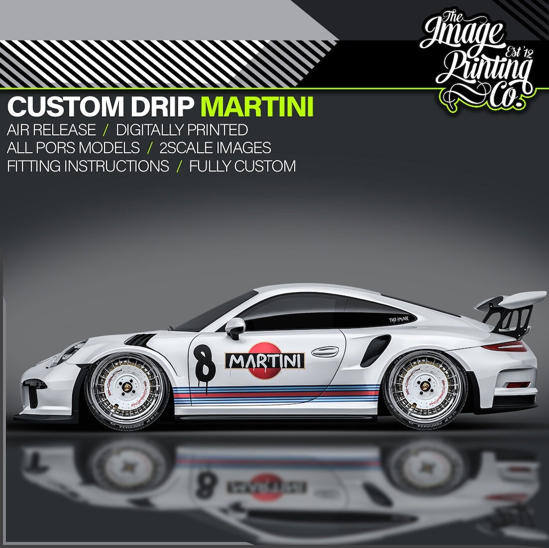 Custom Drip Martini Racing Decal Kit - Air-release Vinyl - Racing ...
