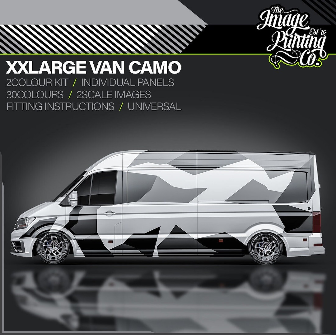 Universal XX LARGE Van Camo Kit - Full Van - Partial Wrap - Crafter ...