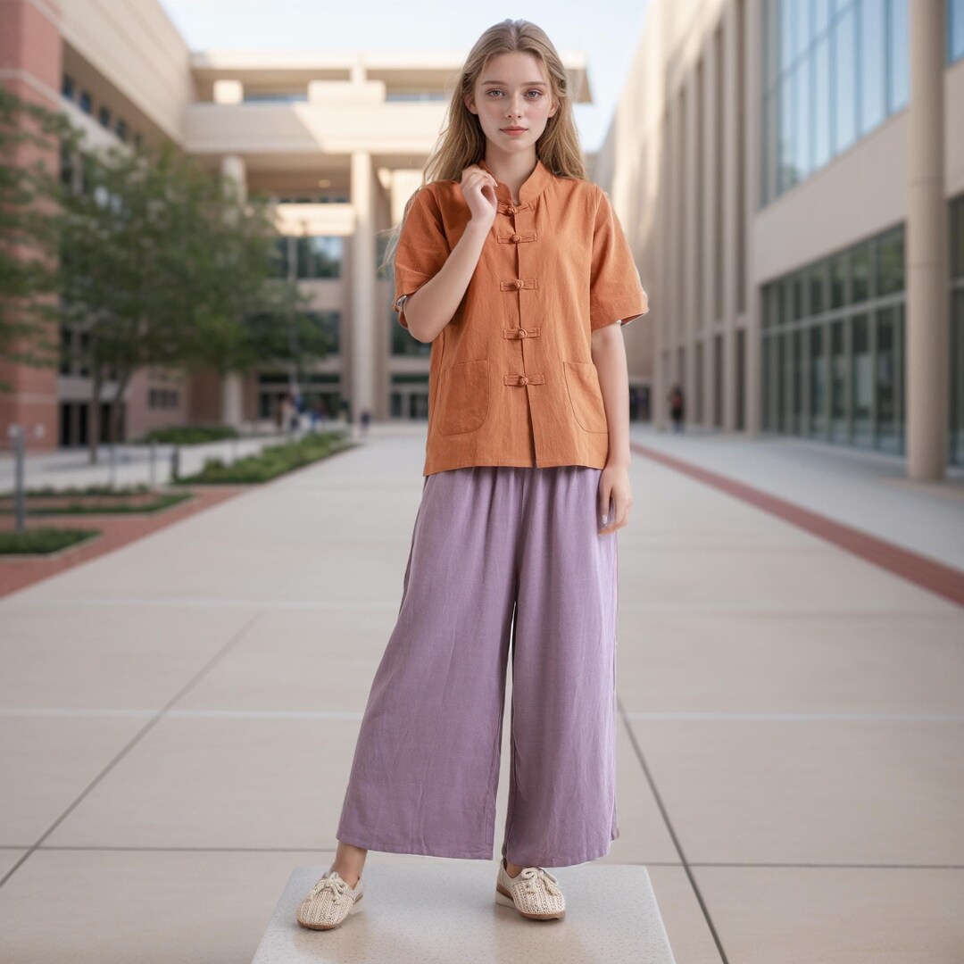 Summer Blouse Collar Design With Half Sleeves Shirt Linen Cotton Tops ...