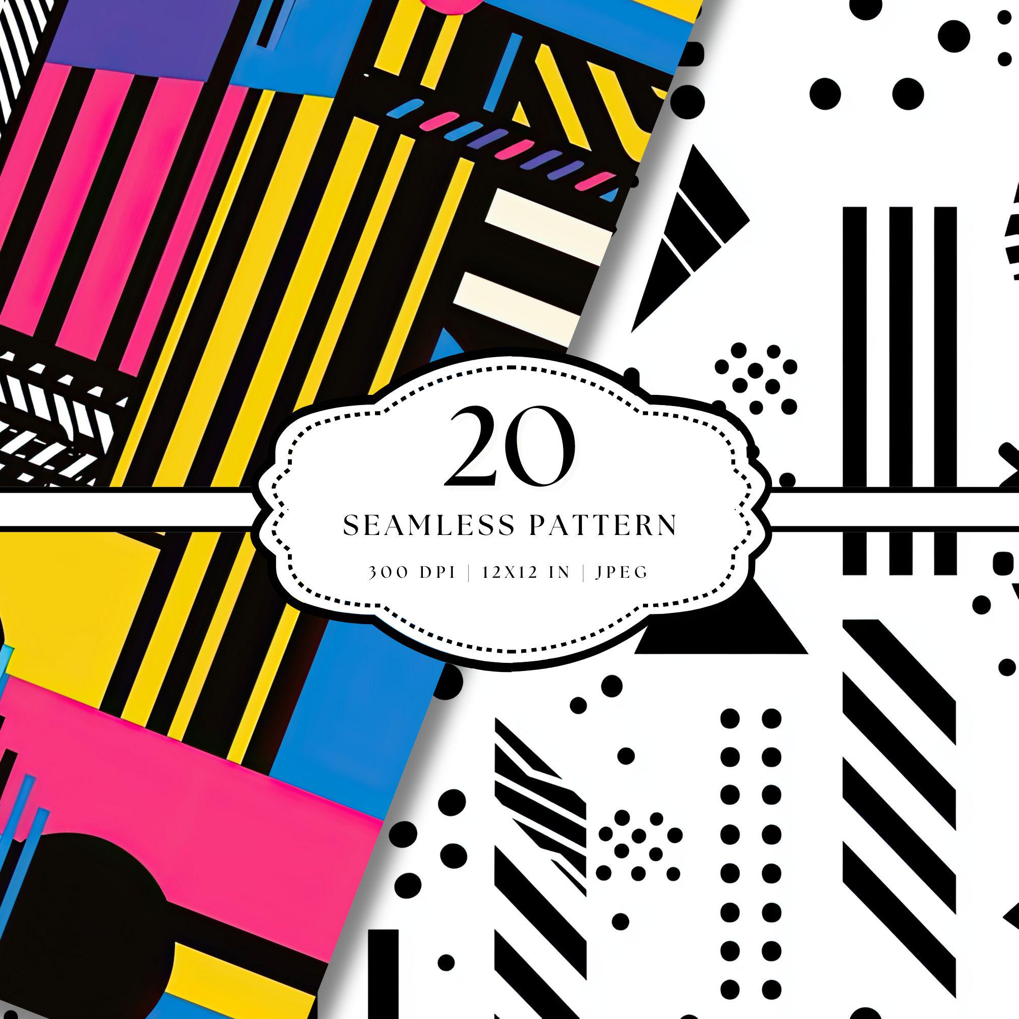 Memphis Digital Papers, Retro Scrapbooking, 80's Style Patterns & 90s ...