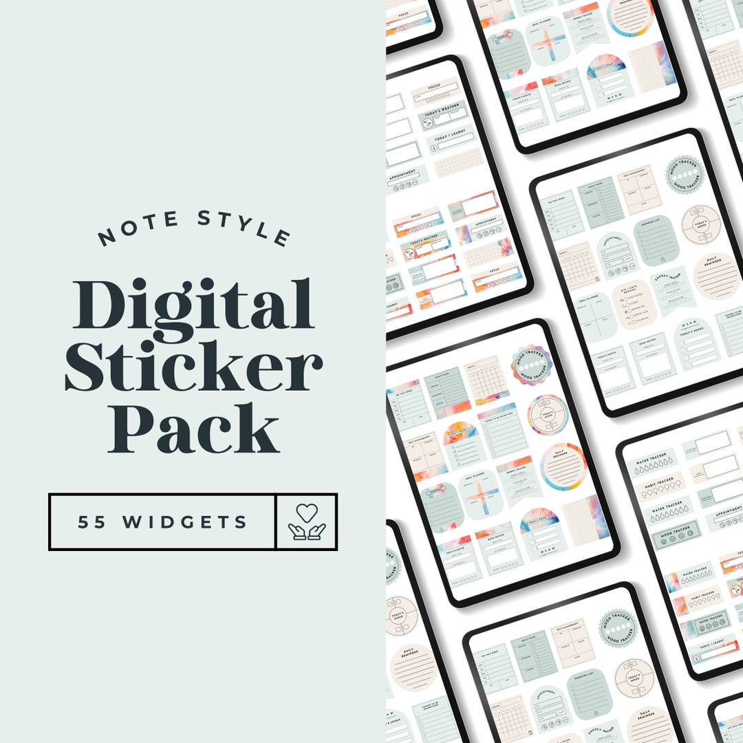 Digital Planner Widget Pack, Student Digital Stickers, iPad Png Widgets ...