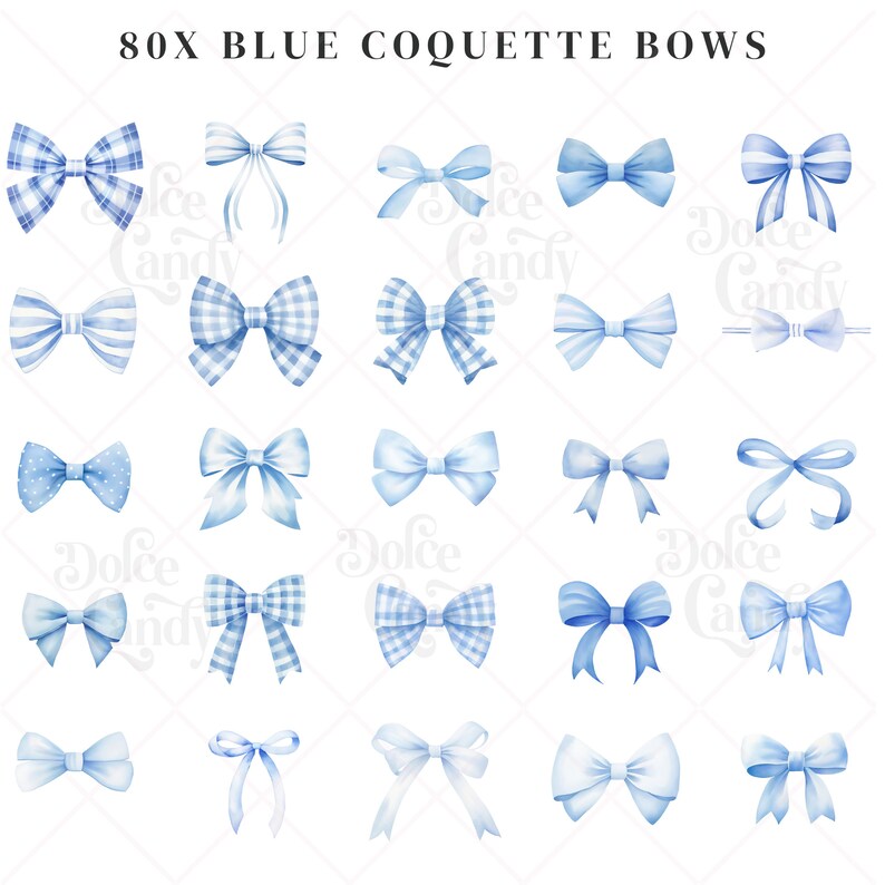 Blue Coquette Ribbon Bow Clipart, Boy Coquette, Watercolour Blue Bow ...