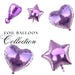 Purple Foil Balloons Clipart, Silver Foil Balloons Clipart, Purple ...