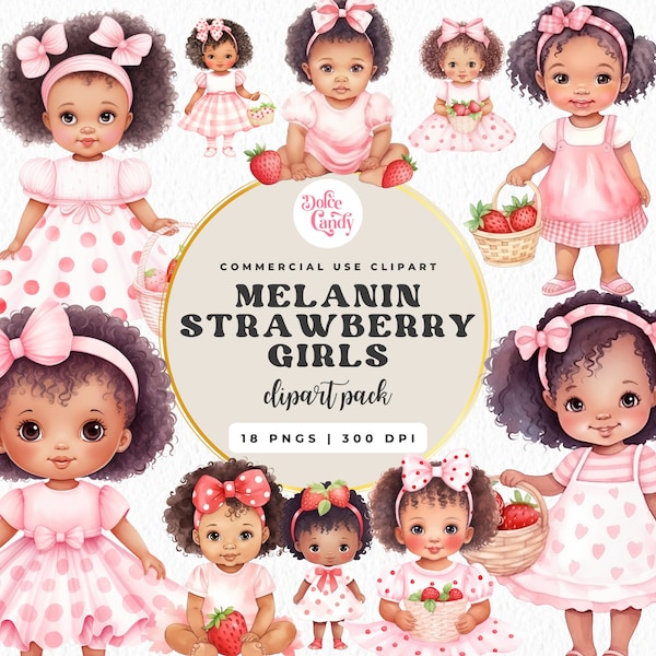 Black Strawberry Shortcake Baby Png - Etsy
