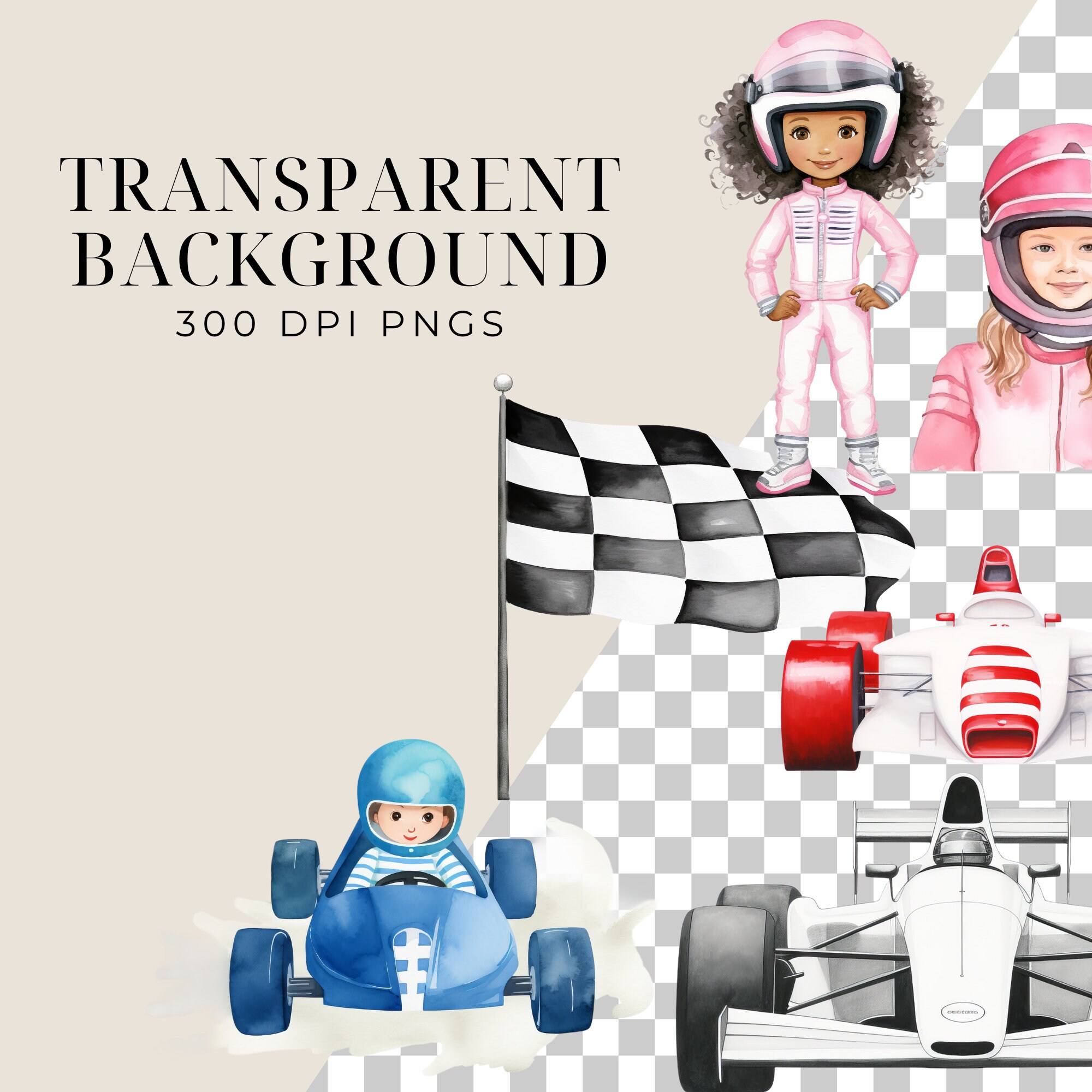 Watercolour Racing Car Clipart, Sports Car, Pink Race Car, Blue Sports ...