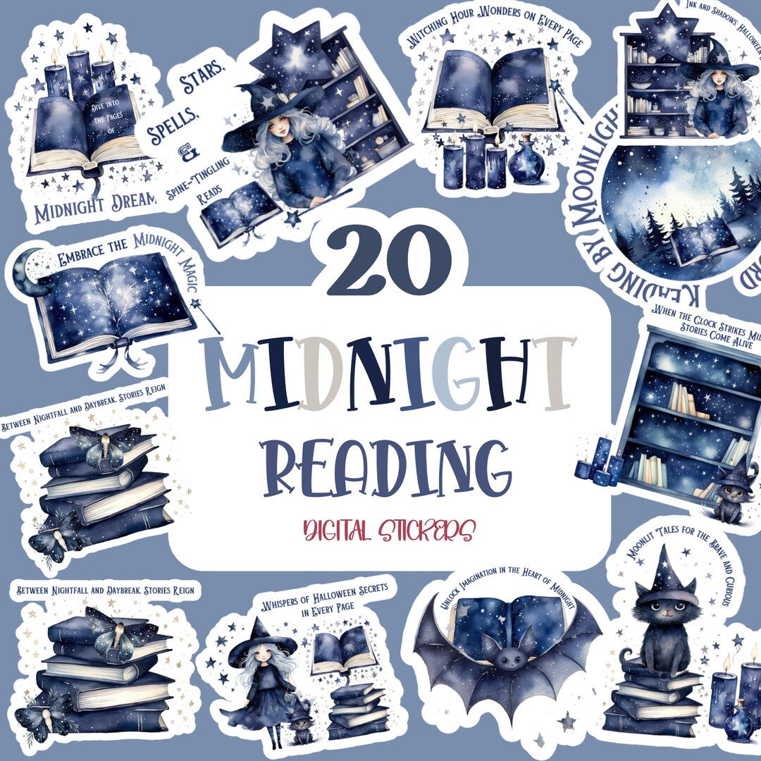 Halloween Reading Printable Stickers Sticker Downloads Sticker Design ...