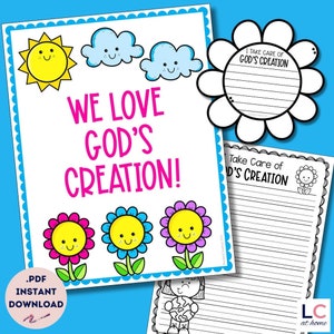 God's Creation Writing and Bulletin Board | Christian Earth Day ...