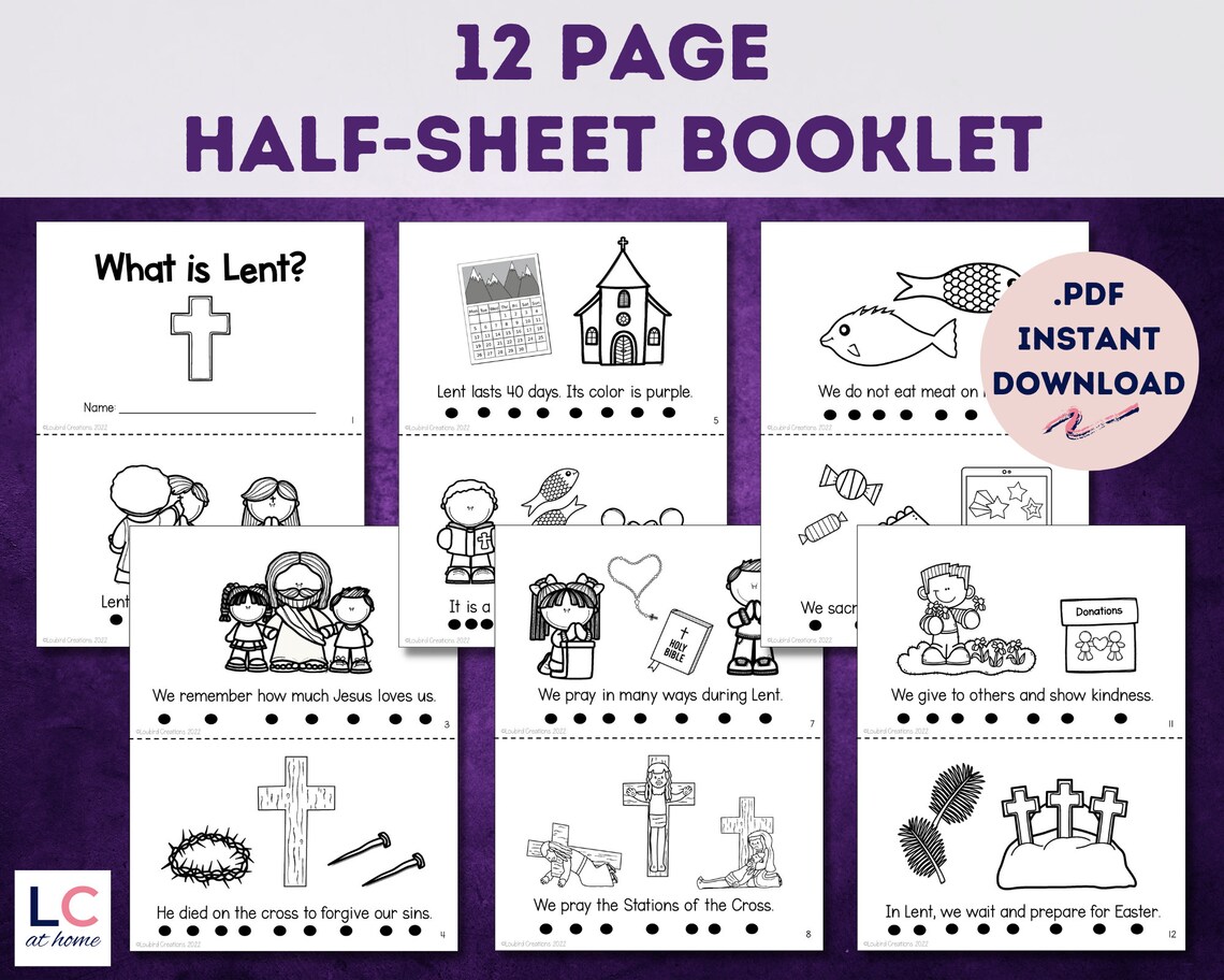 Lent Easy Reader for Catholic Kids | Ash Wednesday | Holy Week | Sunday ...
