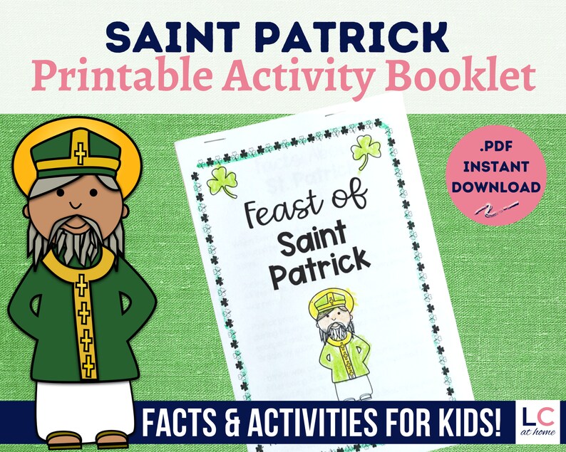 Saint Patrick of Ireland Printable Activity Booklet for Catholic Kids ...