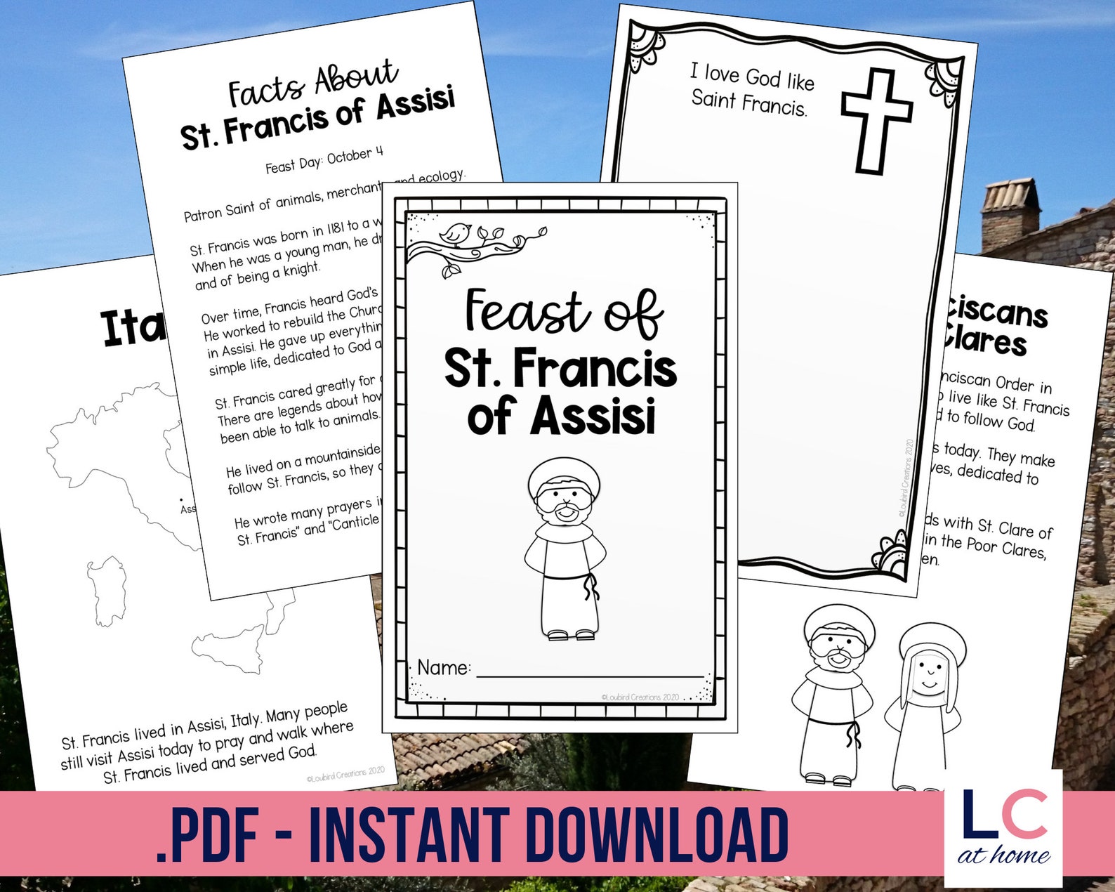 Saint Francis of Assisi Printable Activity Booklet for Catholic Kids ...