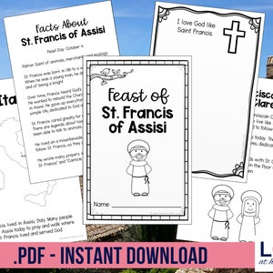 Saint Francis of Assisi Printable Activity Booklet for Catholic Kids ...