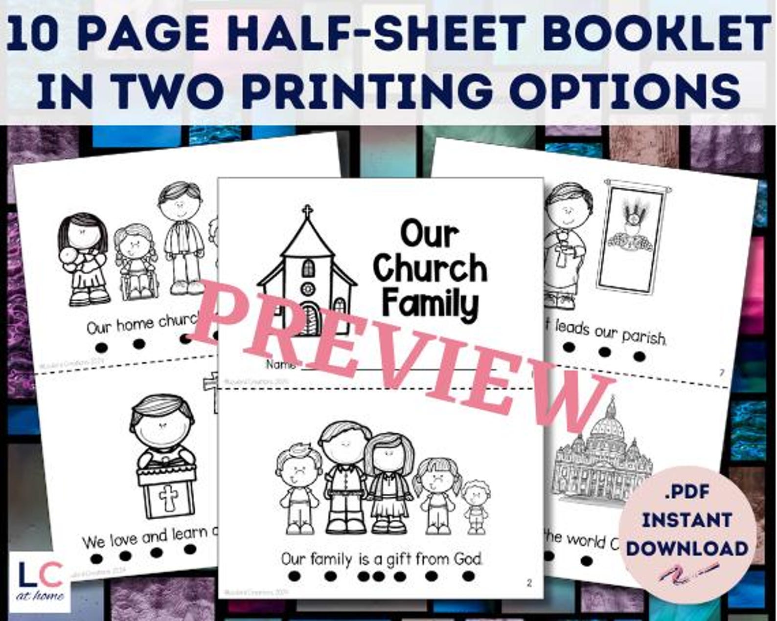 Our Church Family Easy Reader for Catholic Kids | Drawing Activity ...