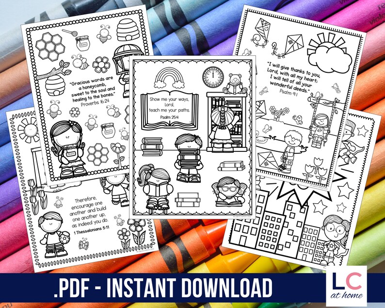 Bible Verse Coloring Sheets for Kids | Printable Scripture Activities ...