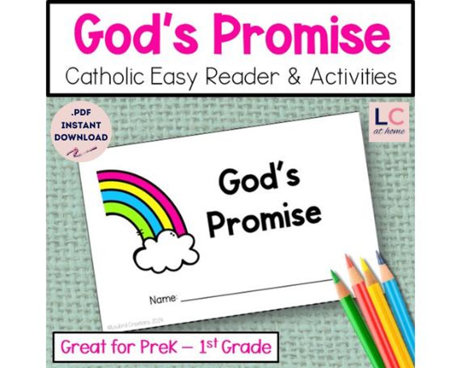 Noahs Ark Easy Reader Book for Catholic Kids | Gods Promise Activities ...