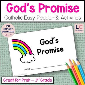 Noahs Ark Easy Reader Book for Catholic Kids | Gods Promise Activities ...