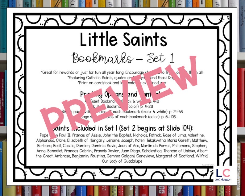 Catholic Saints Printable Bookmarks for Kids | 80 Saints Incentives ...
