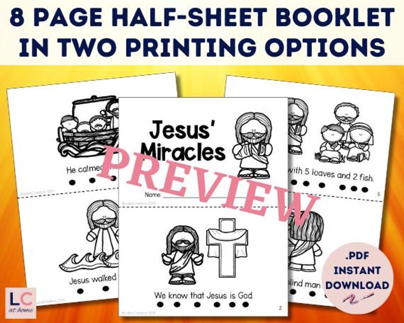 Jesus Miracles Easy Reader for Catholic Kids | Wedding at Cana | Loaves ...