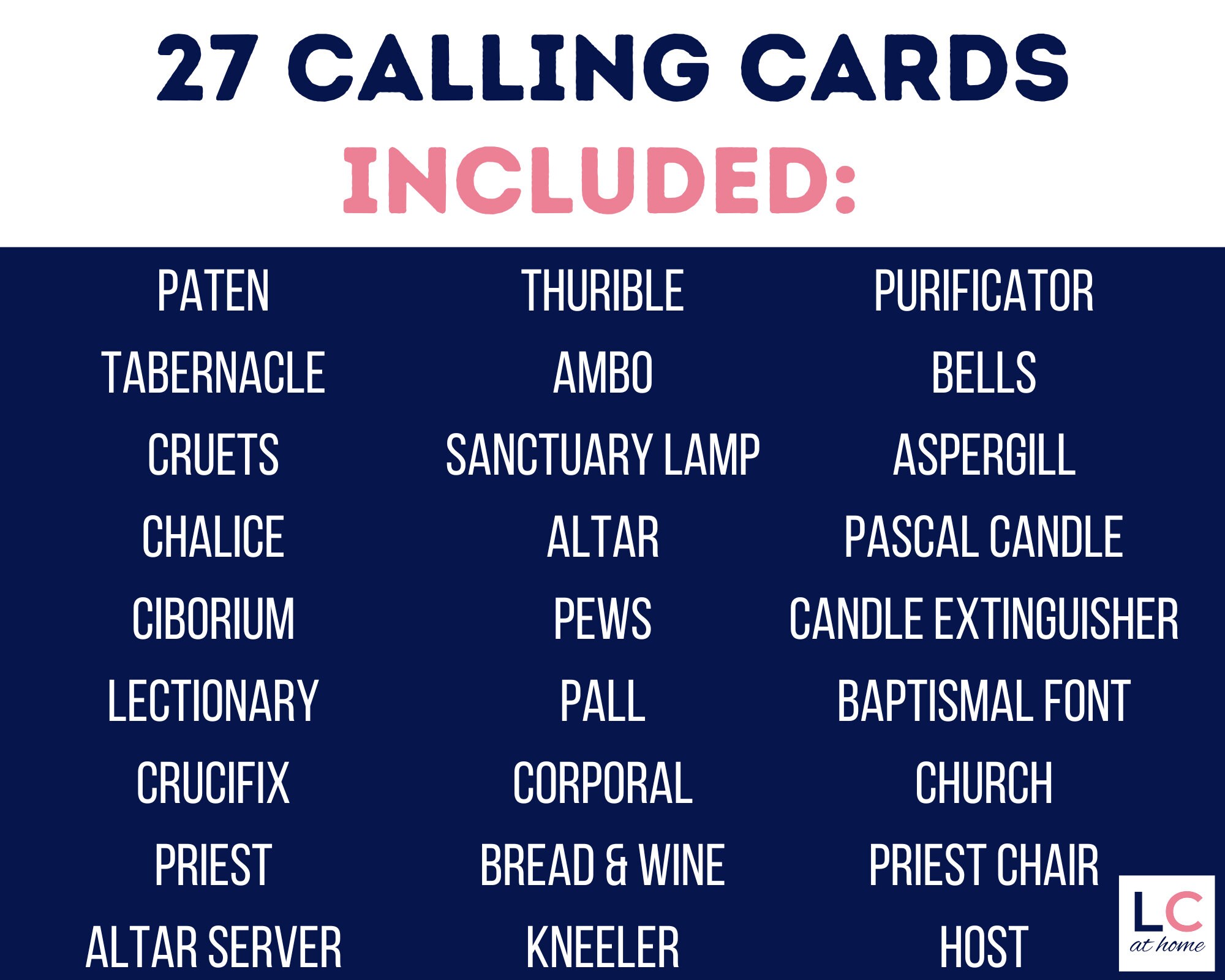 Catholic Mass Vocabulary Bingo Game for Kids | First Communion Prep ...