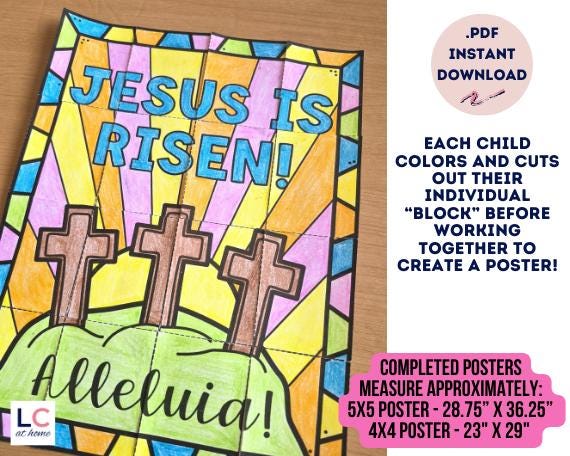 Easter Sunday Collaborative Poster Project | Resurrection Catholic ...