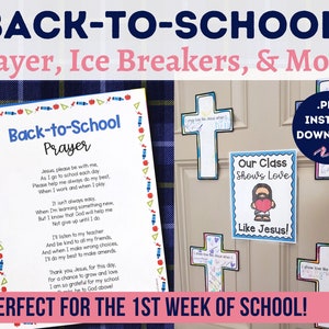 Back to School Prayer Ice Breakers Bulletin Board Activity for - Etsy