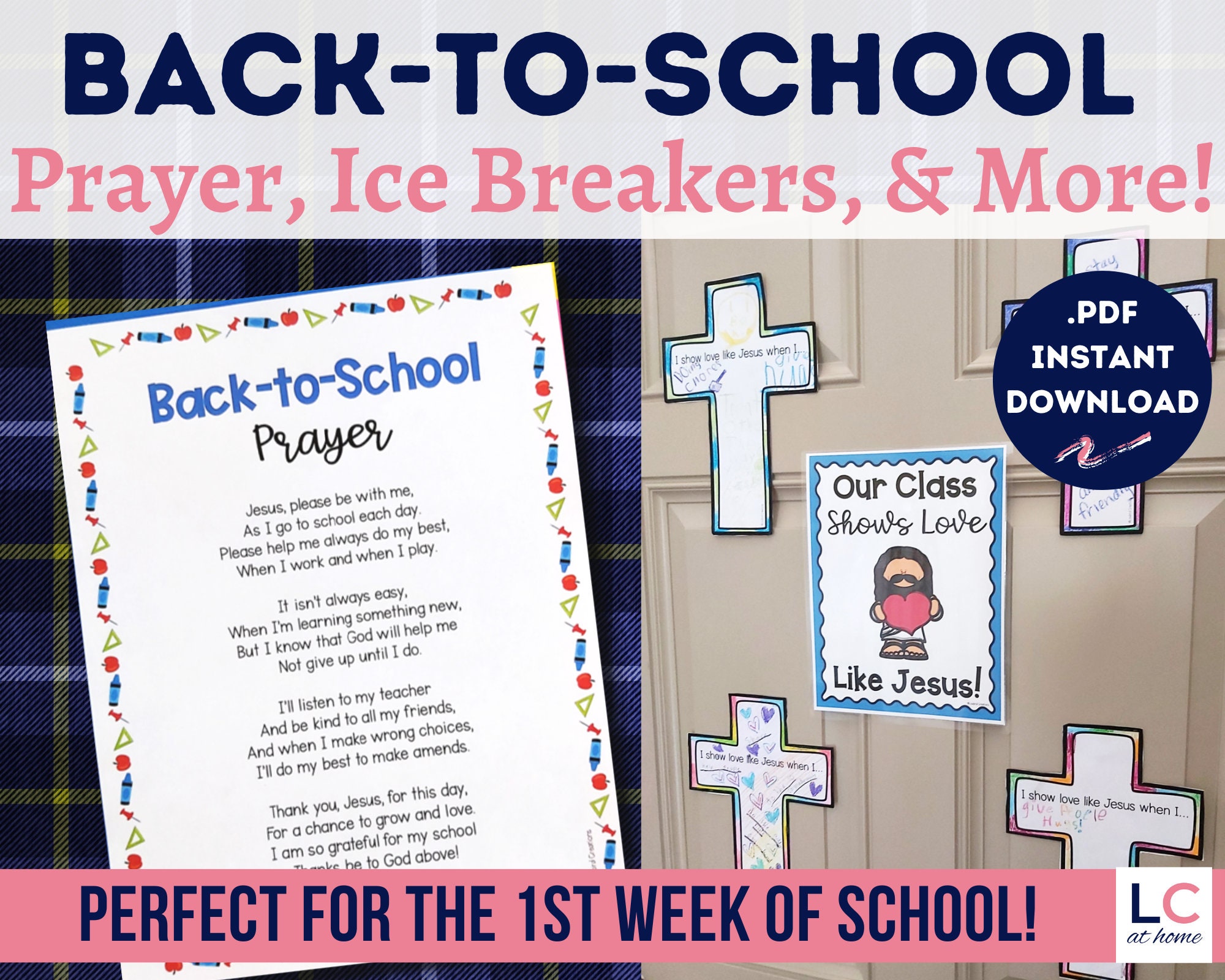 Back to School Prayer Ice Breakers Bulletin Board Activity for the ...