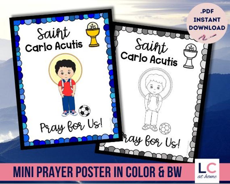 Saint Carlo Acutis Printable Activity Booklet for Catholic Kids ...