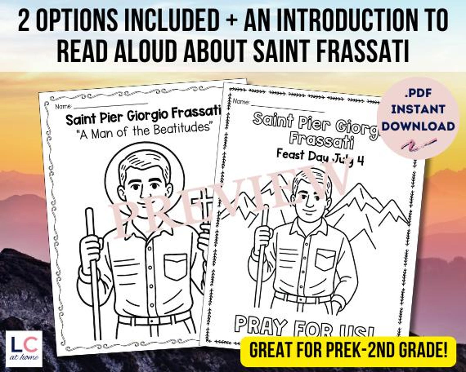 Saint Pier Giorgio Frassati Coloring Sheets | Catholic Saint Coloring ...
