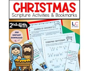 Christmas Scripture Worksheets for Catholic Kids | Advent Activities ...