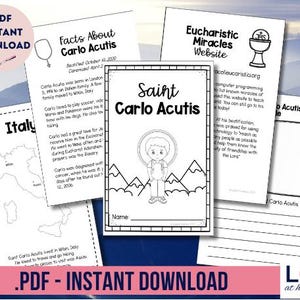 Saint Carlo Acutis Printable Activity Booklet for Catholic Kids ...