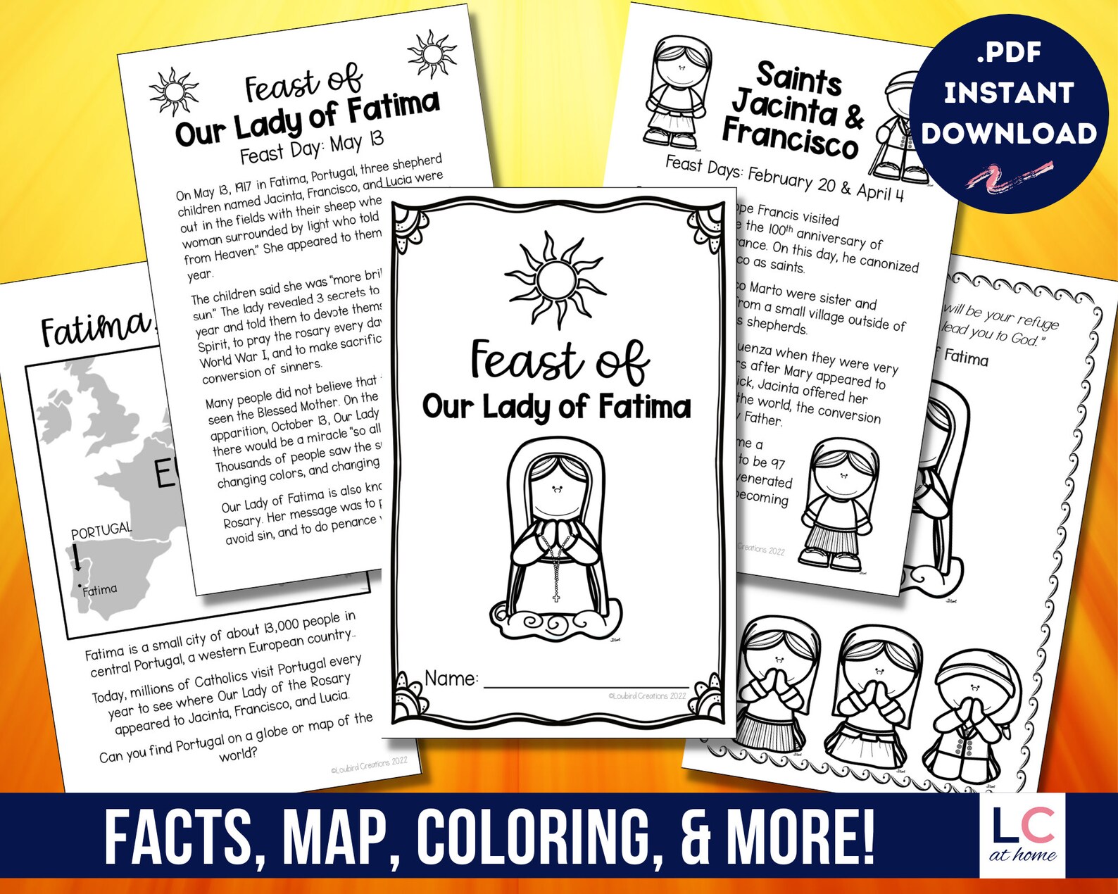 Our Lady of Fatima Activity Booklet for Catholic Kids | Mary ...