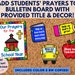 Back to School Prayer Bulletin Board Writing Lesson | Catholic First ...