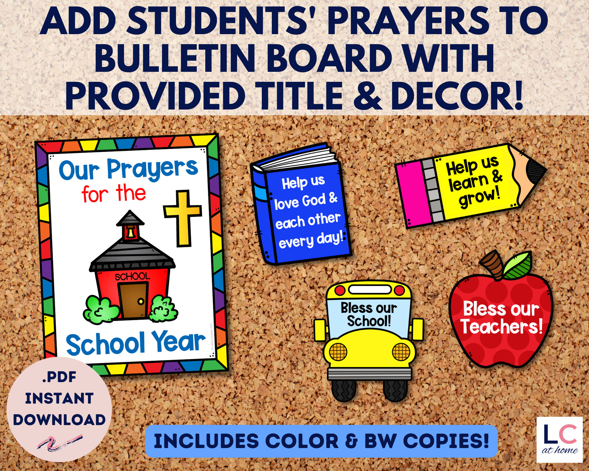 Back to School Prayer Bulletin Board Writing Lesson | Catholic First ...