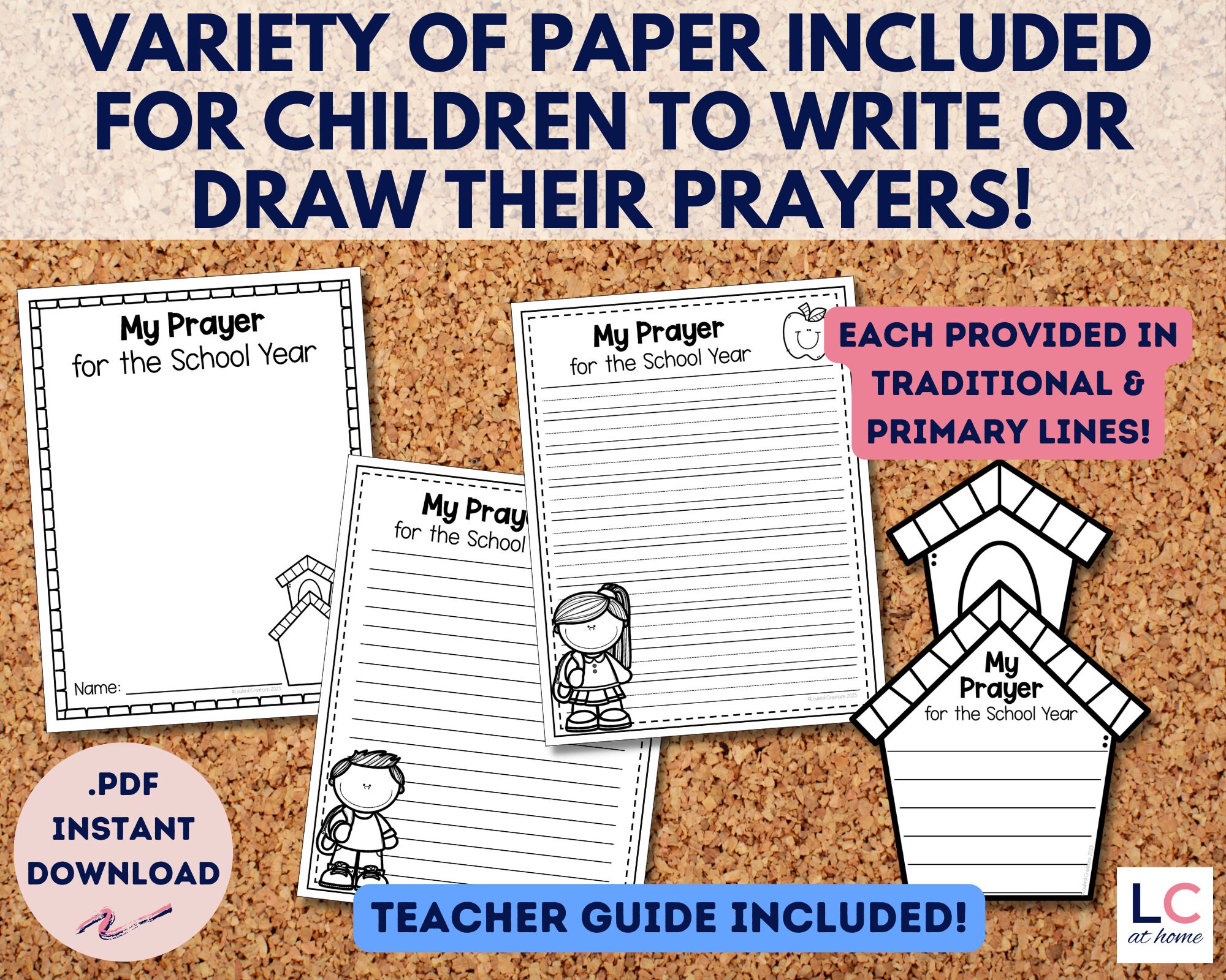 Back to School Prayer Bulletin Board Writing Lesson | Catholic First ...