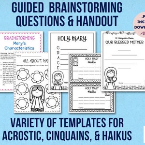 Mary Writing Prompts and Poetry | May Catholic Bulletin Board | Blessed ...