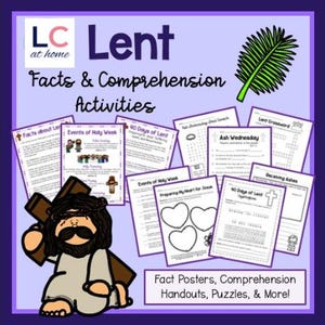 Lent Facts and Worksheets | Ash Wednesday and Holy Week Activities ...