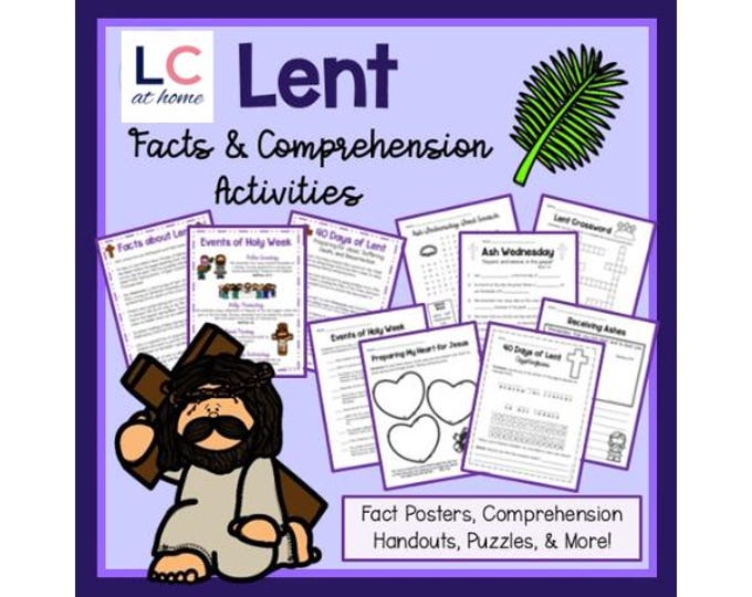 Lent Facts and Worksheets | Ash Wednesday and Holy Week Activities ...
