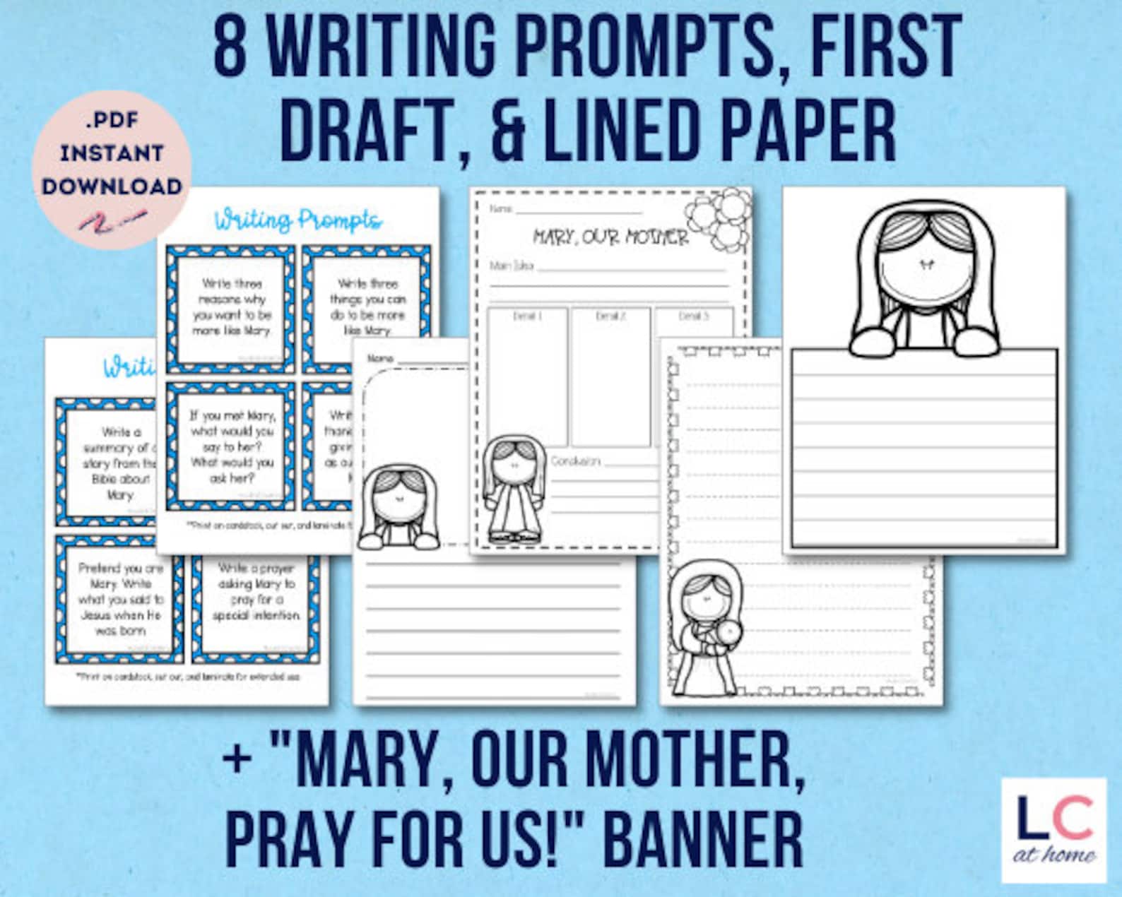 Mary Writing Prompts and Poetry | May Catholic Bulletin Board | Blessed ...