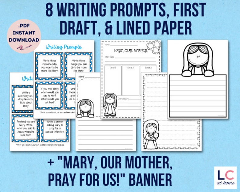 Mary Writing Prompts and Poetry | May Catholic Bulletin Board | Blessed ...
