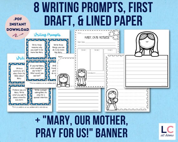 Mary Writing Prompts and Poetry | May Catholic Bulletin Board | Blessed ...